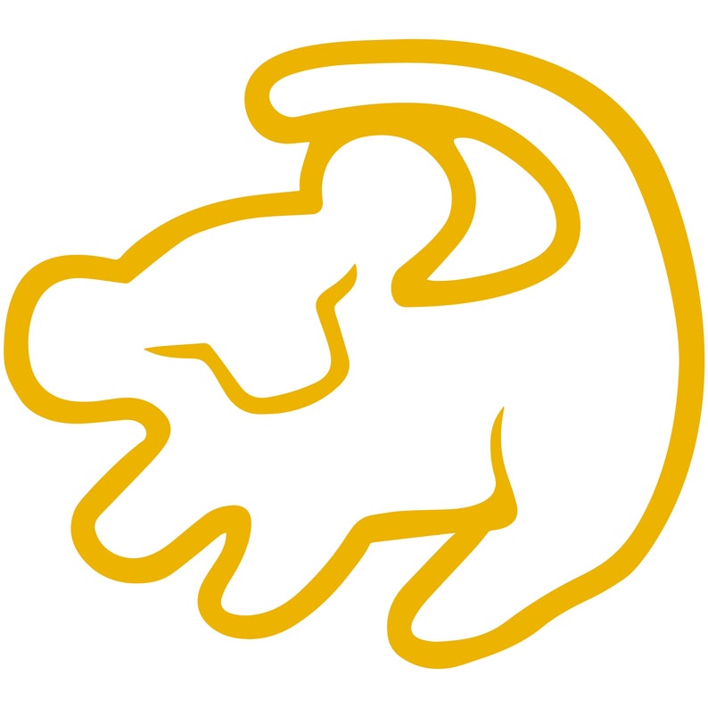 Simba Vinyl Decal Car Window Bumper Sticker Disney Walt Land - Etsy