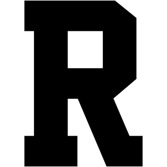 Black Varsity Letter R