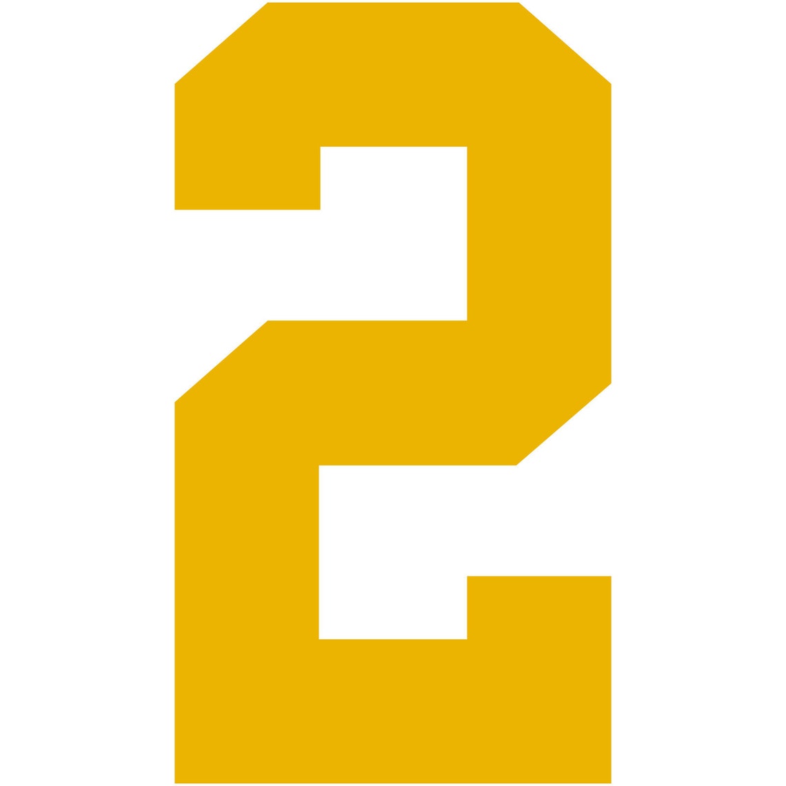 Varsity Number 2 Decal Sticker Vinyl Window Laptop College - Etsy