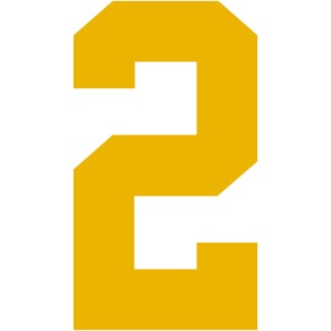 Varsity Number 2 Decal Sticker Vinyl Window Laptop College Athletic ...