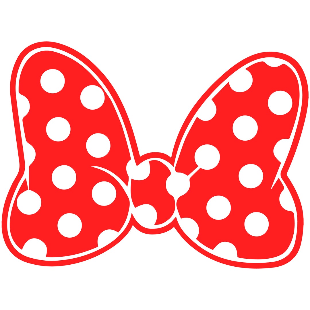 Minnie Mouse Bow Vinyl Decal Car Window Bumper Sticker Disney Walt Land ...