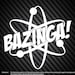 Bazinga Atom Logo Decal Sticker Car Truck Window Laptop Bumper - Etsy