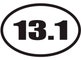 13.1 Miles Half Marathon Euro Oval Running Vinyl Decal Car - Etsy