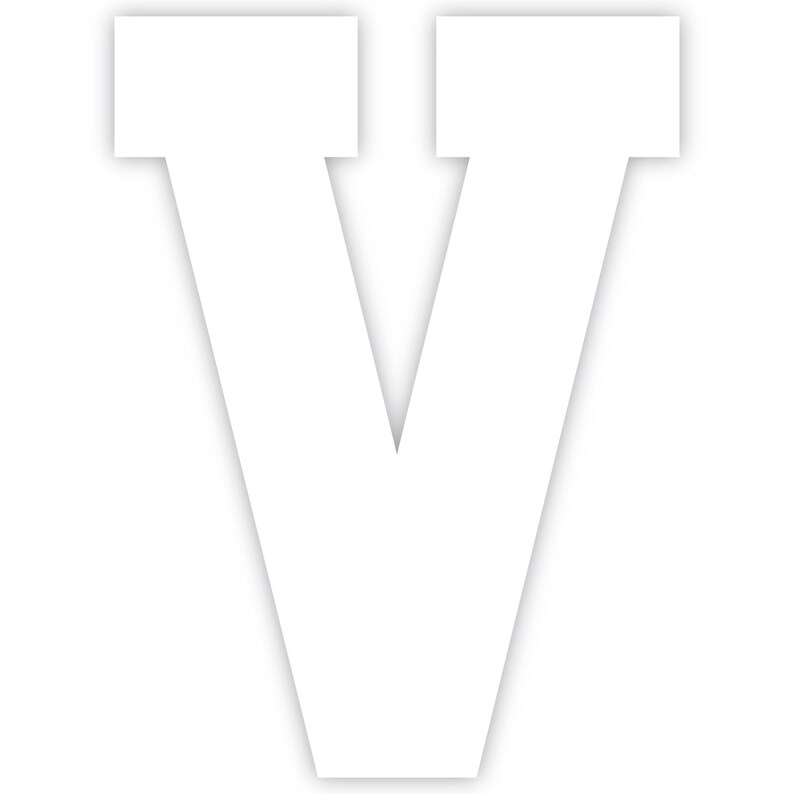 Varsity Letter V Decal Sticker Vinyl Window Laptop College - Etsy