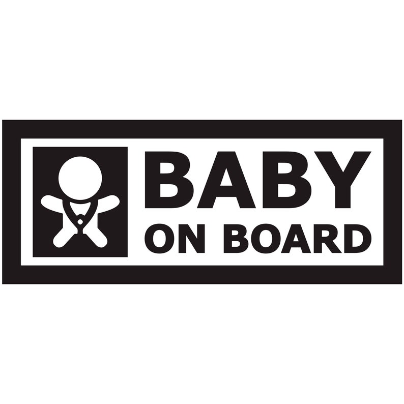 Baby on Board Logo Vinyl Decal Car Window Bumper Sticker - Etsy