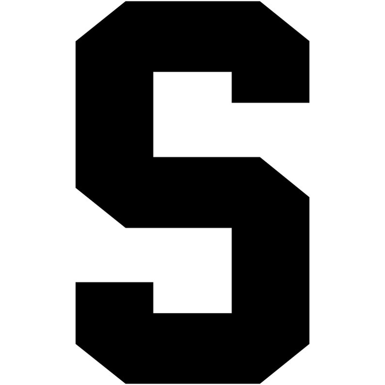 Varsity Letter S Decal Sticker Vinyl Window Laptop College - Etsy