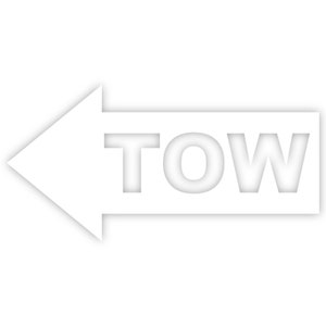 Tow Hook Arrow Left Vinyl Decal Car Window Bumper Sticker Euro JDM Race ...