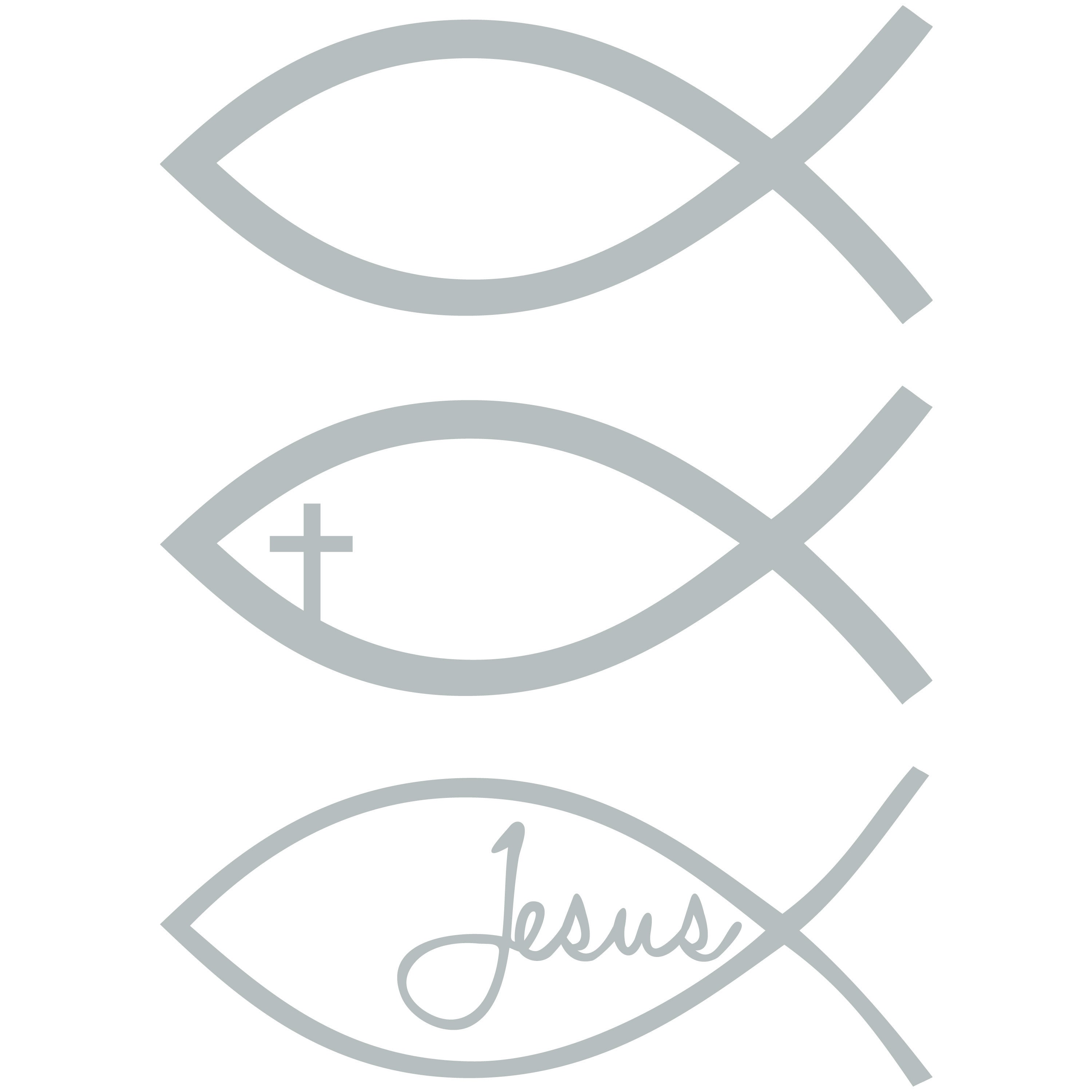 Jesus Fish 3 Pack Vinyl Decal Car Truck Window Bumper Sticker Select ...