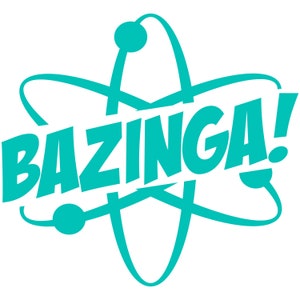 Bazinga Atom Logo Decal Sticker Car Truck Window Laptop Bumper Die Cut ...