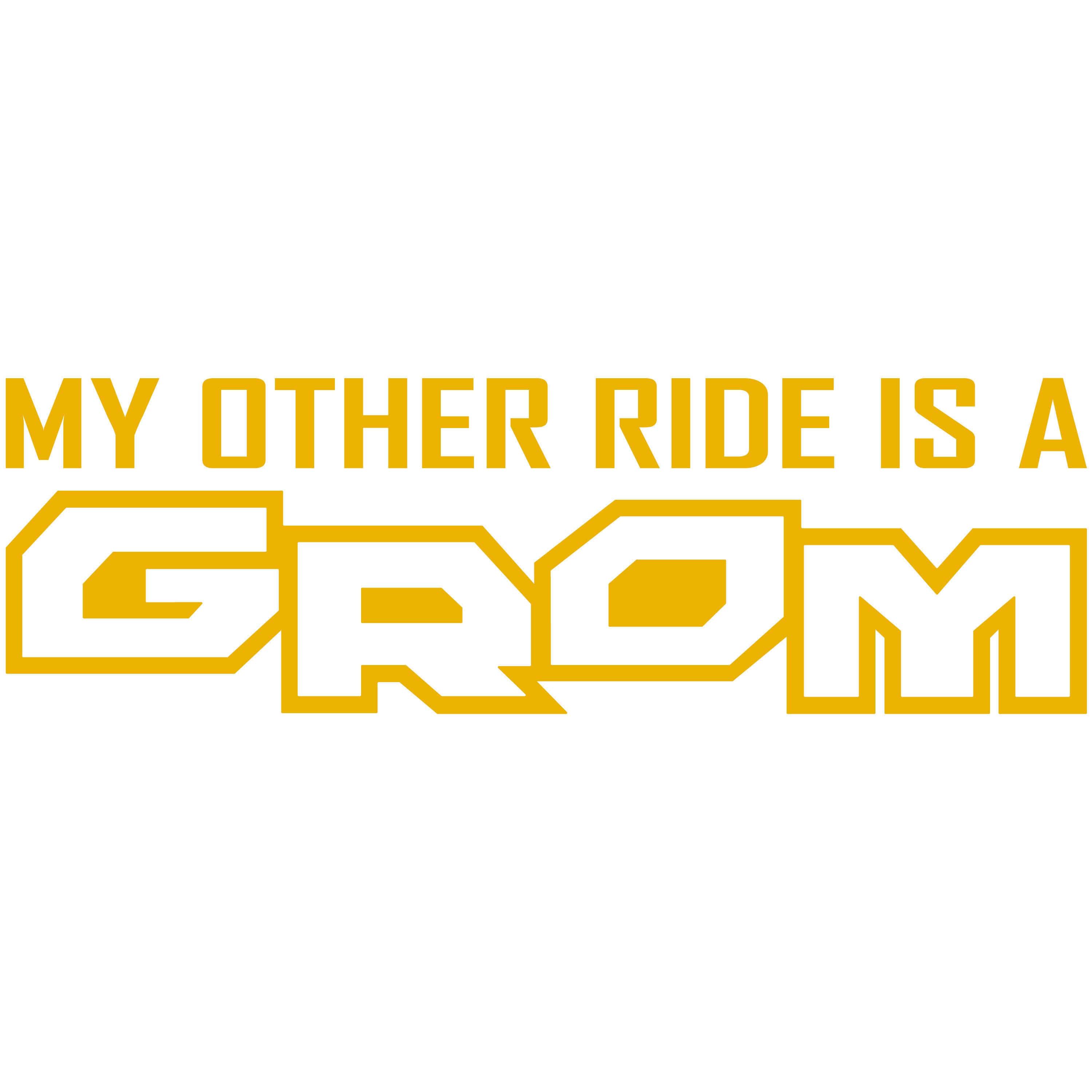 My Other Ride Is A Grom Logo Vinyl Decal Car Window Bumper | Etsy
