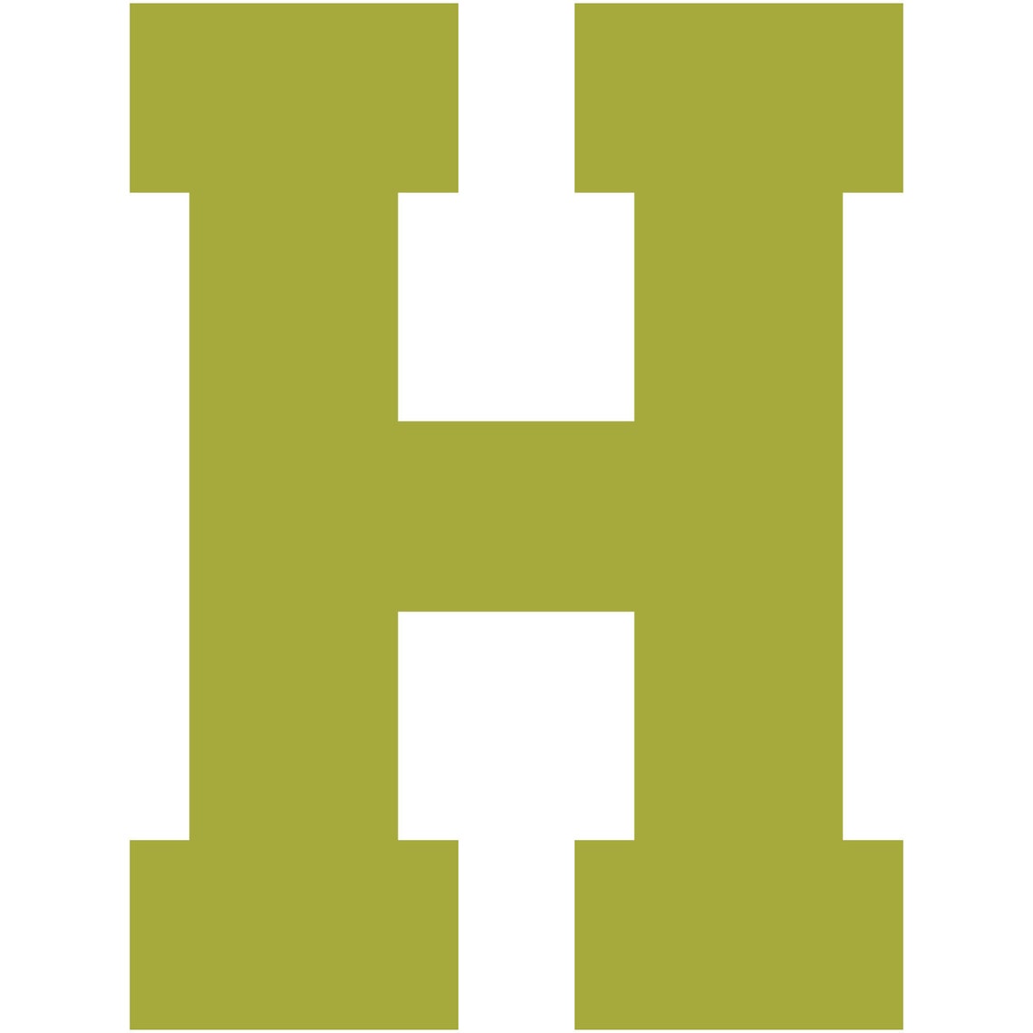 Varsity Letter H Decal Sticker Vinyl Window Laptop College Athletic ...