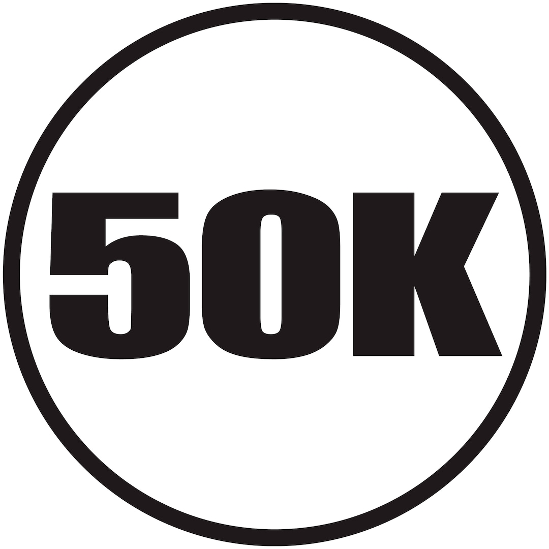 50K Circle Ultramarathon Marathon Euro Running Vinyl Decal Car Window ...