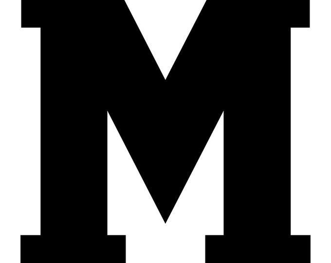 Varsity Letter N Decal Sticker Vinyl Window Laptop College Athletic ...