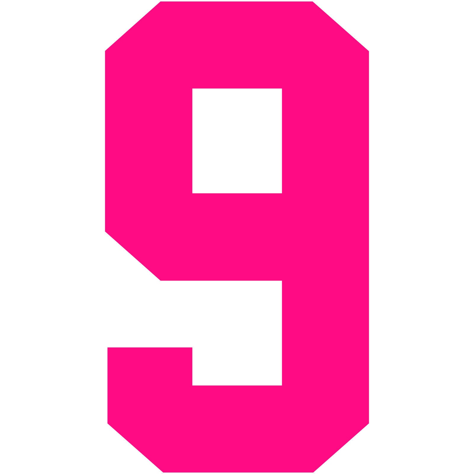 Number 9 Pink Color
