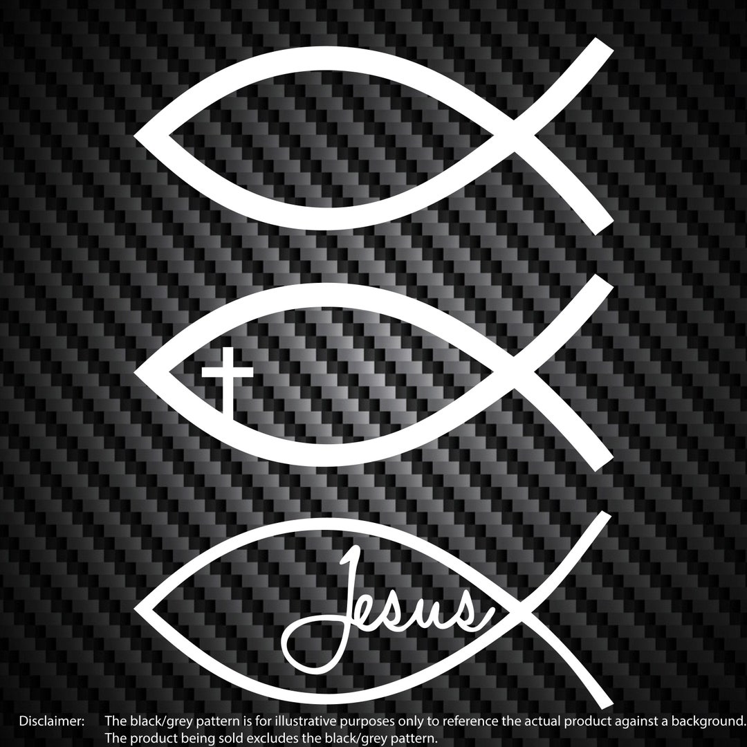 Jesus Fish 3 Pack Vinyl Decal Car Truck Window Bumper Sticker Select ...