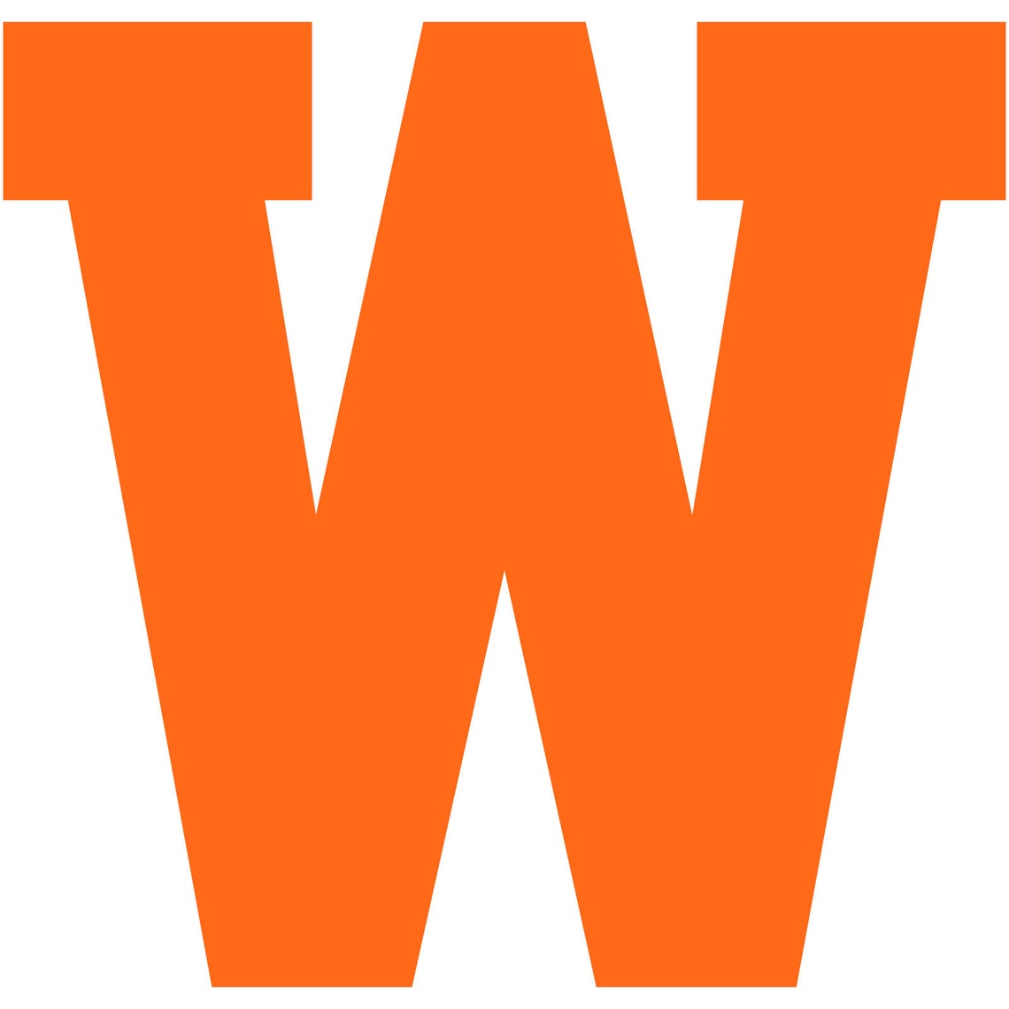 Varsity Letter W Decal Sticker Vinyl Window Laptop College Athletic ...