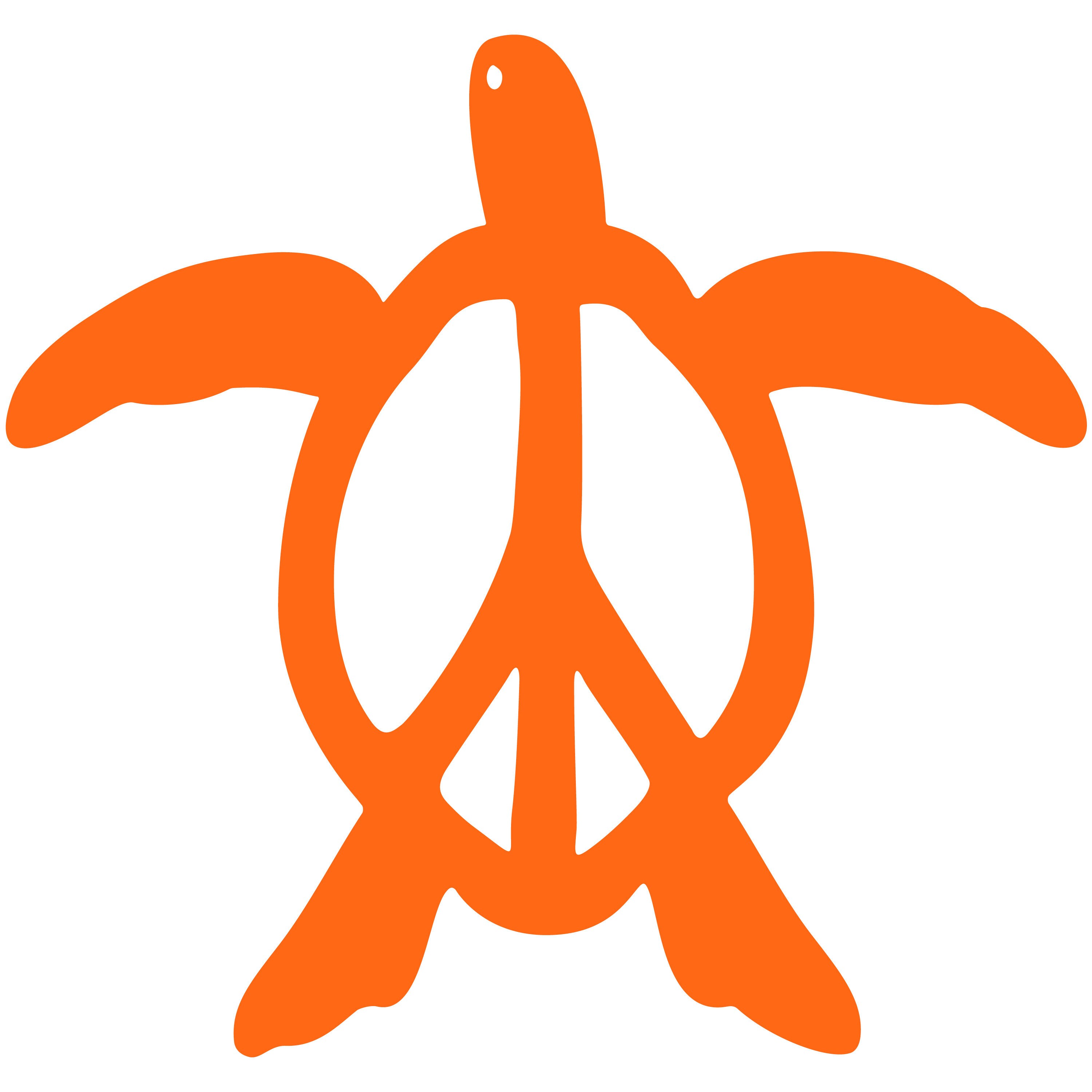 Hawaiian Sea Turtle Peace Sign Vinyl Decal Sticker Car Window - Etsy