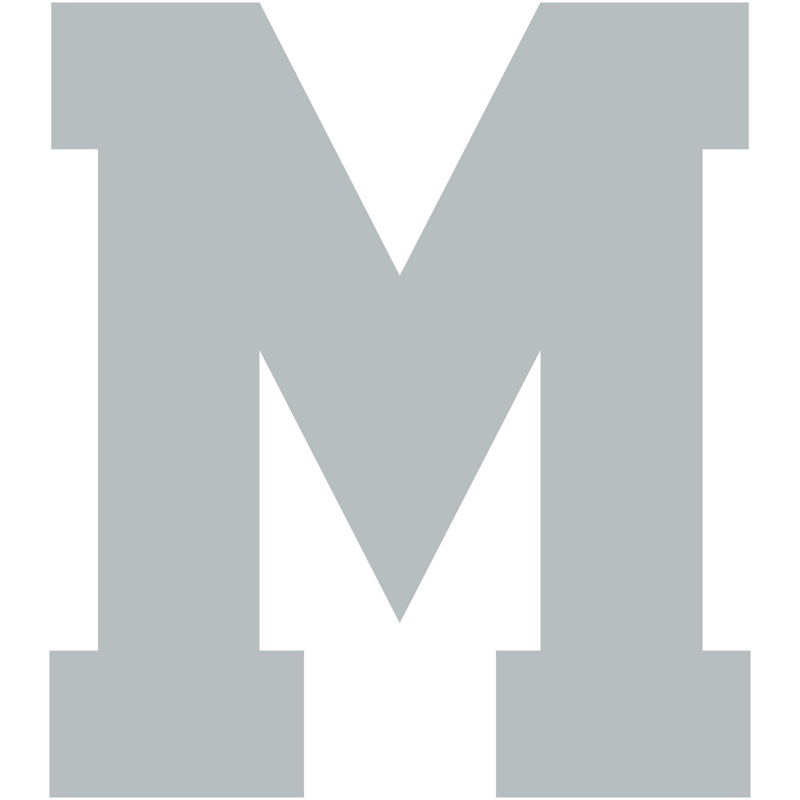 Varsity Letter M Decal Sticker Vinyl Window Laptop College Athletic ...