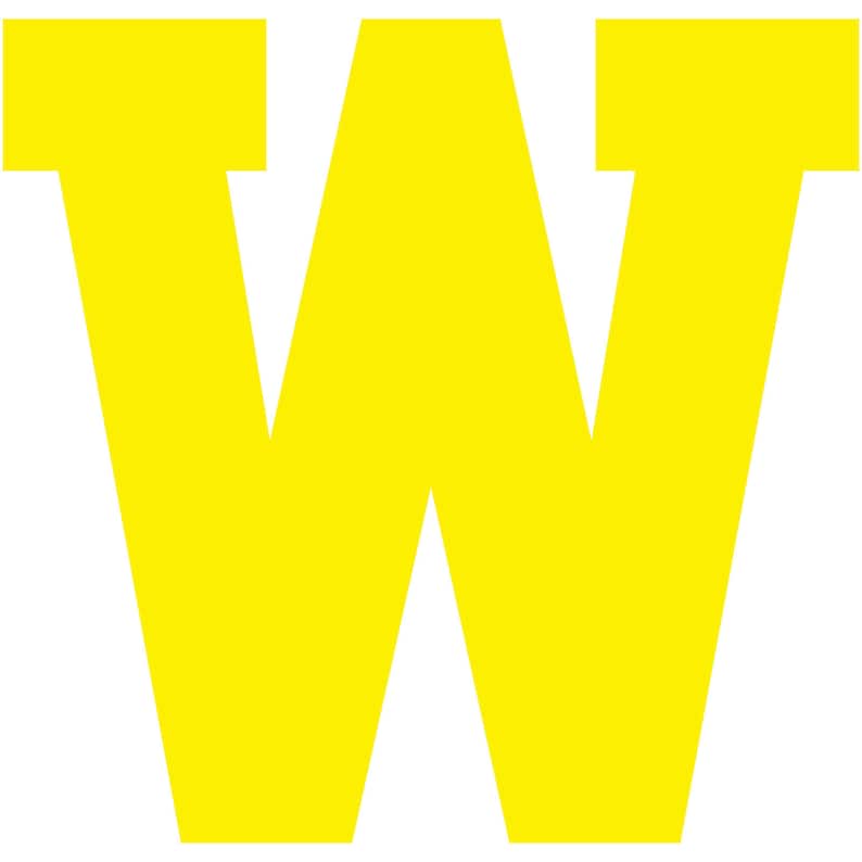 Varsity Letter W Decal Sticker Vinyl Window Laptop College - Etsy