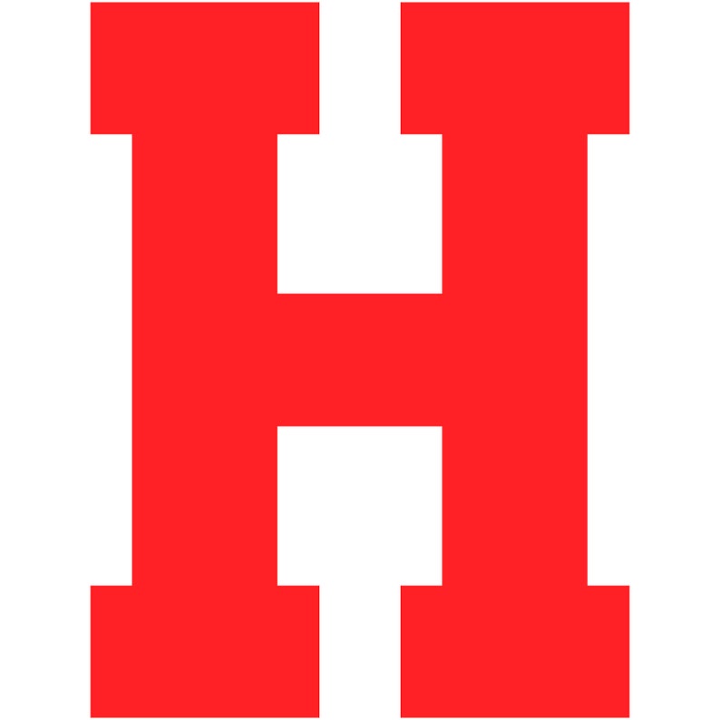 Varsity Letter H Decal Sticker Vinyl Window Laptop College Athletic ...