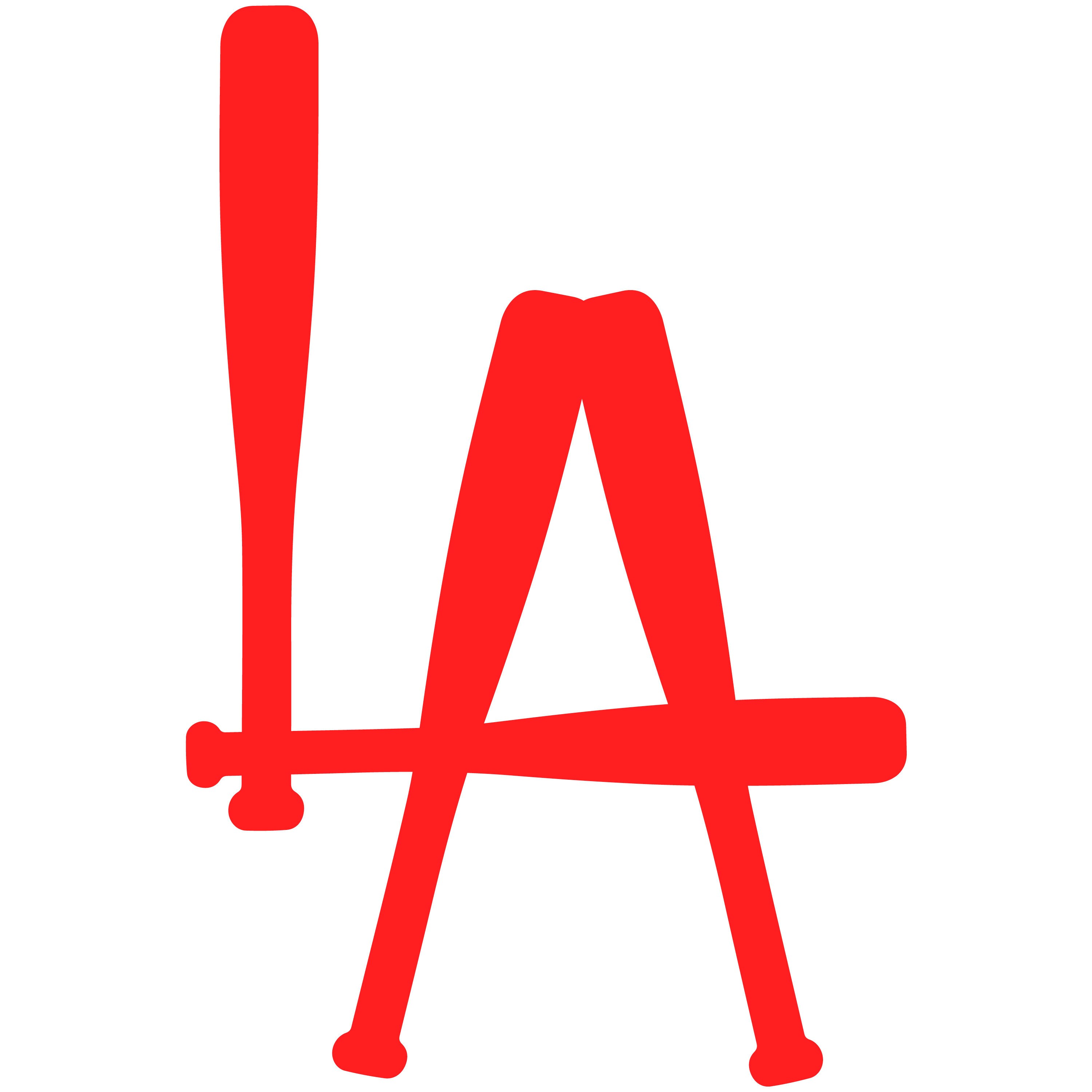 Baseball Bat LA Logo Sticker Decal Car Truck Window Laptop Die - Etsy