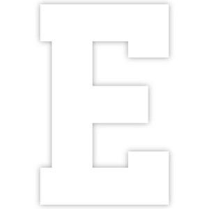 Varsity Letter E Decal Sticker Vinyl Window Laptop College Athletic ...