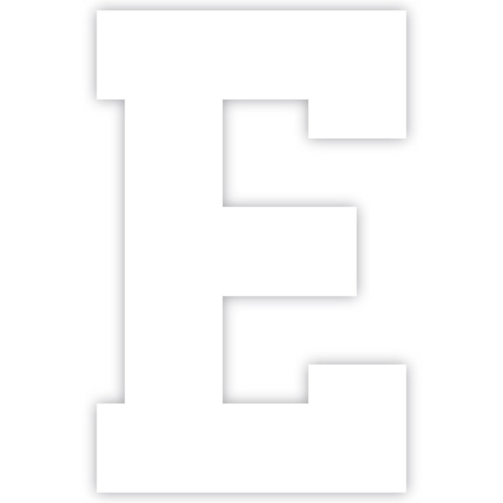 Varsity Letter E Decal Sticker Vinyl Window Laptop College Athletic ...