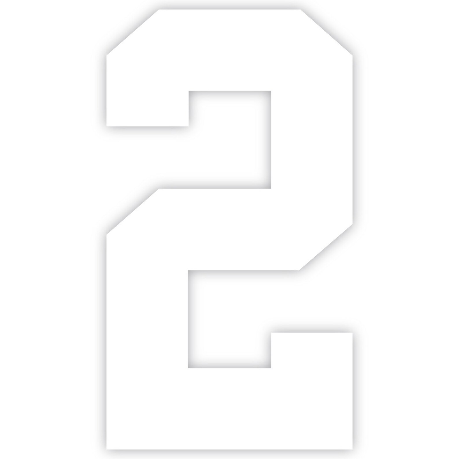 Varsity Number 2 Decal Sticker Vinyl Window Laptop College - Etsy