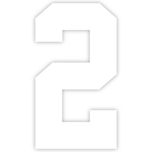 Varsity Number 2 Decal Sticker Vinyl Window Laptop College Athletic ...