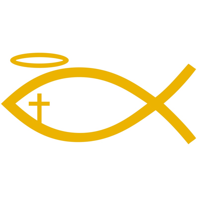 Jesus Fish Halo Vinyl Decal Car Truck Window Bumper Sticker - Etsy