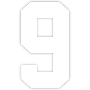 Varsity Number 9 Decal Sticker Vinyl Window Laptop College Athletic ...