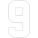 Varsity Number 9 Decal Sticker Vinyl Window Laptop College Athletic ...