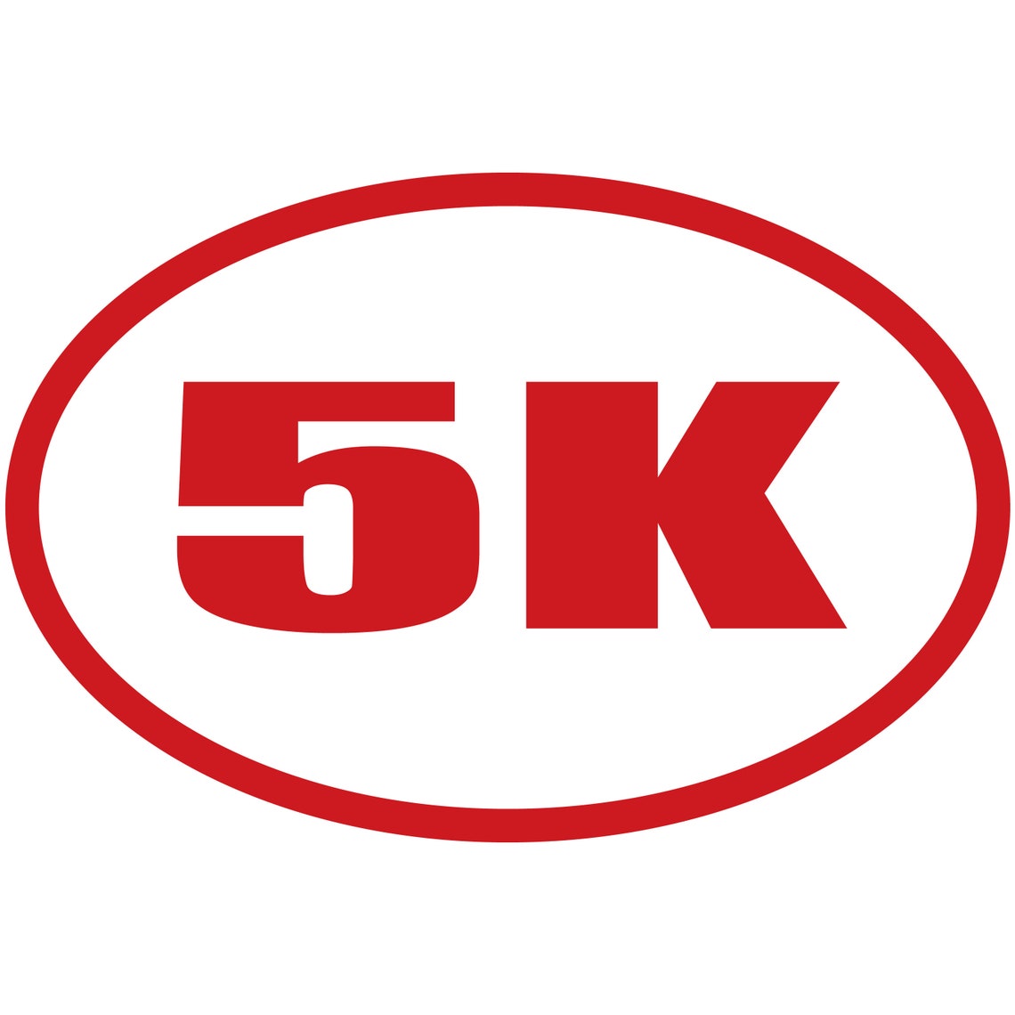 5k 3.1 Miles Marathon Euro Oval Running Vinyl Decal Car Window Sticker ...