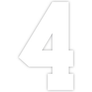 Varsity Number 4 Decal Sticker Vinyl Window Laptop College Athletic ...