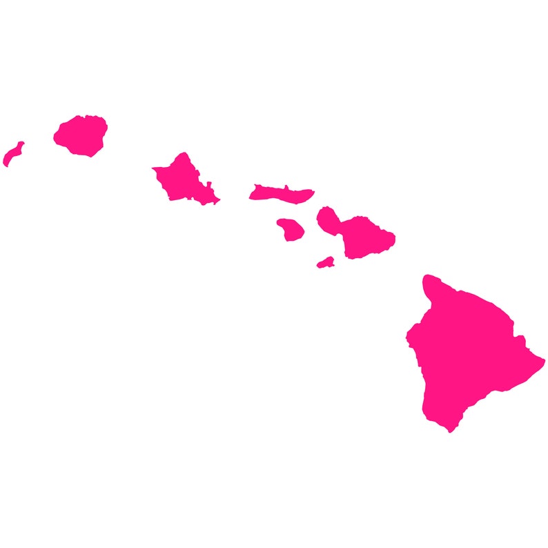 Hawaiian Islands Vinyl Decal Sticker Car Window Bumper Laptop | Etsy