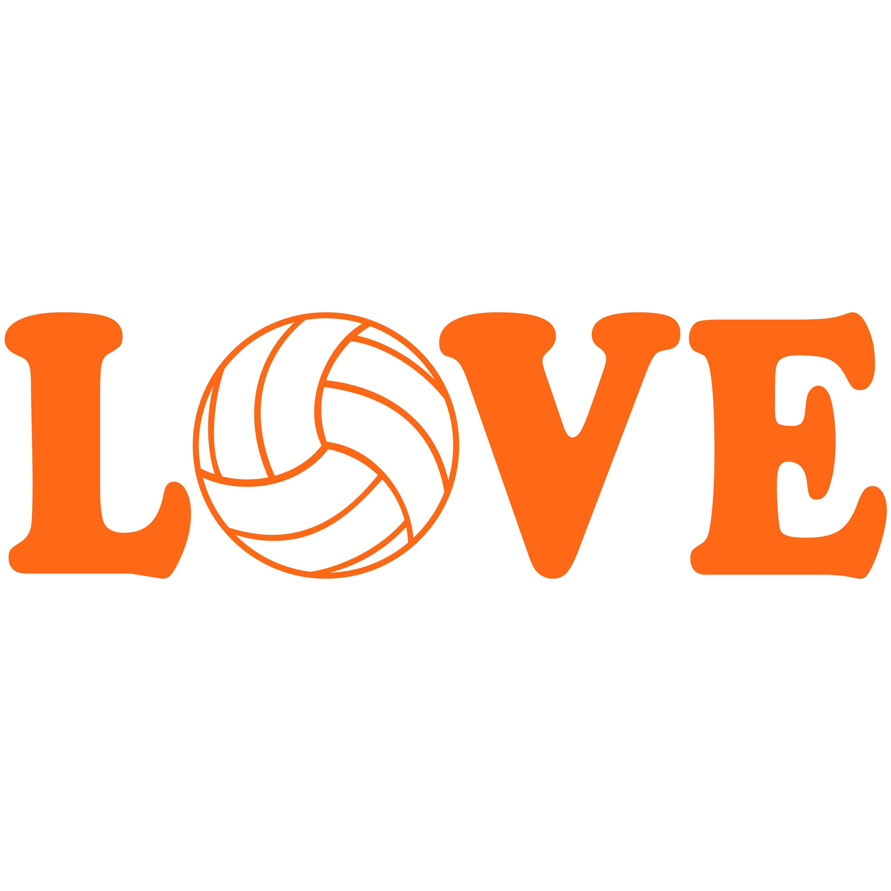 Love Volleyball Vinyl Decal Car Window Bumper Sticker AVP FIVB - Etsy