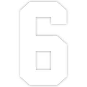 Varsity Number 6 Decal Sticker Vinyl Window Laptop College Athletic ...