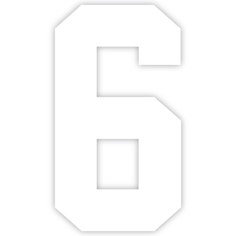 Varsity Number 6 Decal Sticker Vinyl Window Laptop College - Etsy