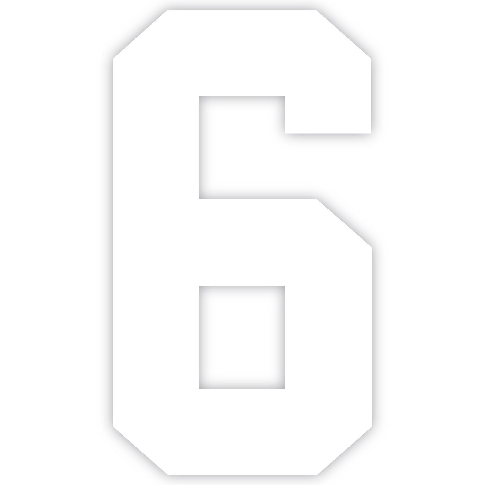 Varsity Number 6 Decal Sticker Vinyl Window Laptop College | Etsy