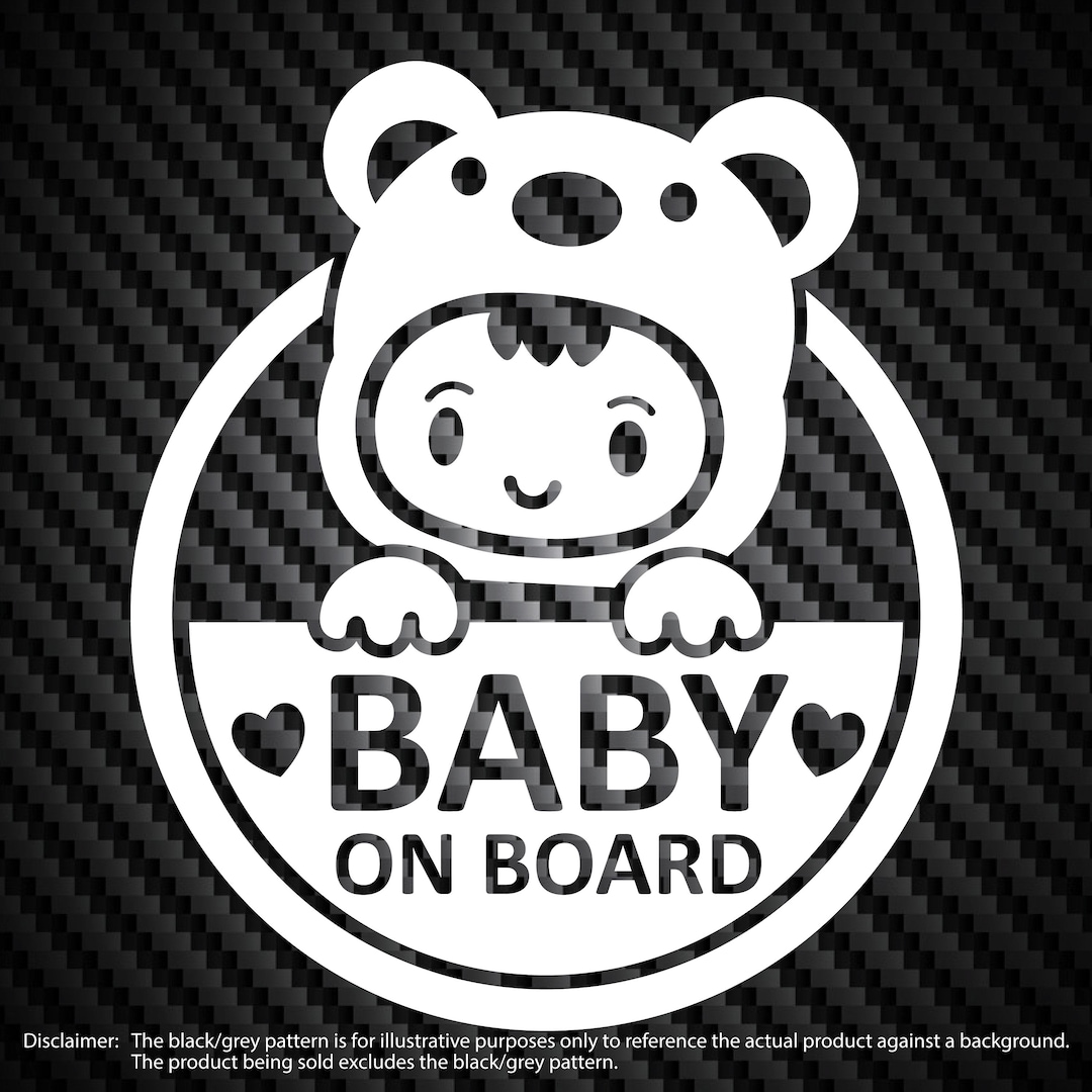 Cute Baby on Board Logo Vinyl Decal Car Window Bumper Sticker Nursery ...