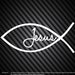 Jesus Fish Script Vinyl Decal Car Truck Window Bumper Sticker 2x Select ...