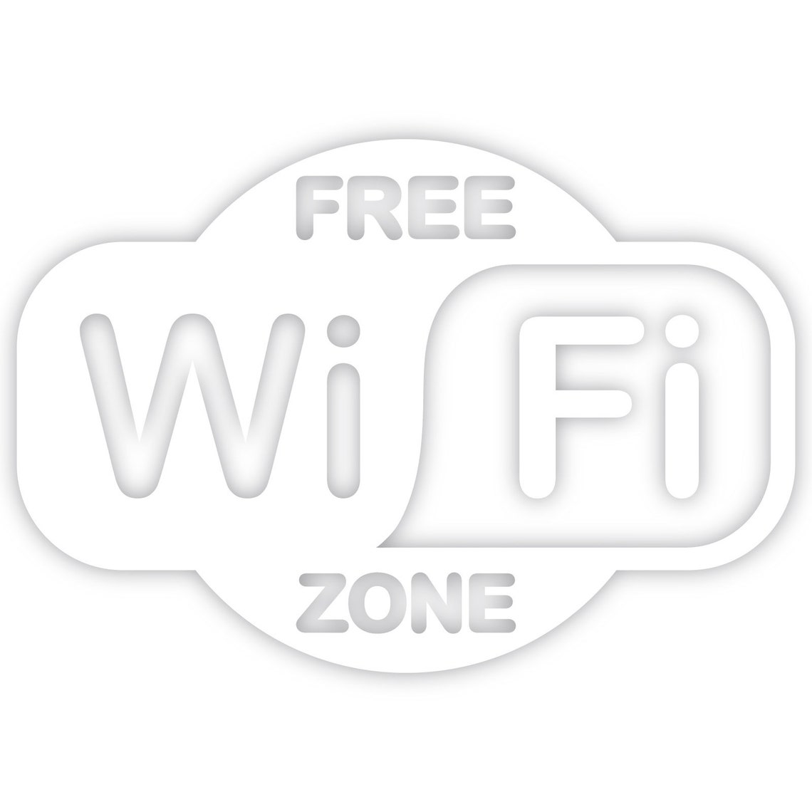 Free Wifi Zone Logo Vinyl Decal Car Window Bumper Sticker Business ...