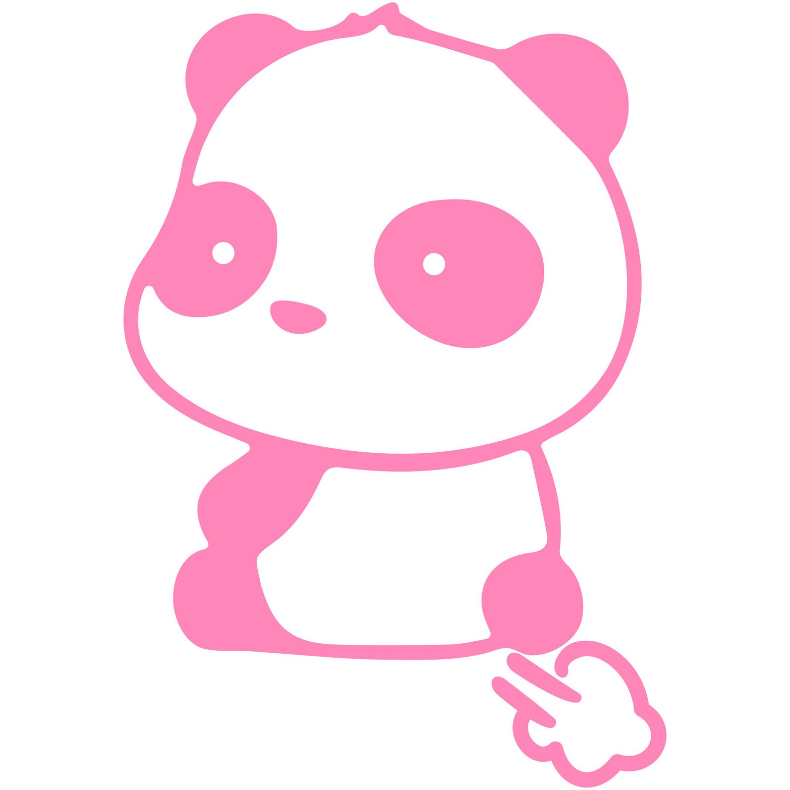 Panda Farting Vinyl Decal Car Window Bumper Sticker Funny Cute Pandas ...