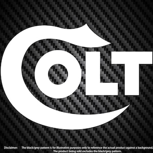 Colt Logo Vinyl Decal Car Window Bumper Sticker Gun Case Pistol Shotgun ...