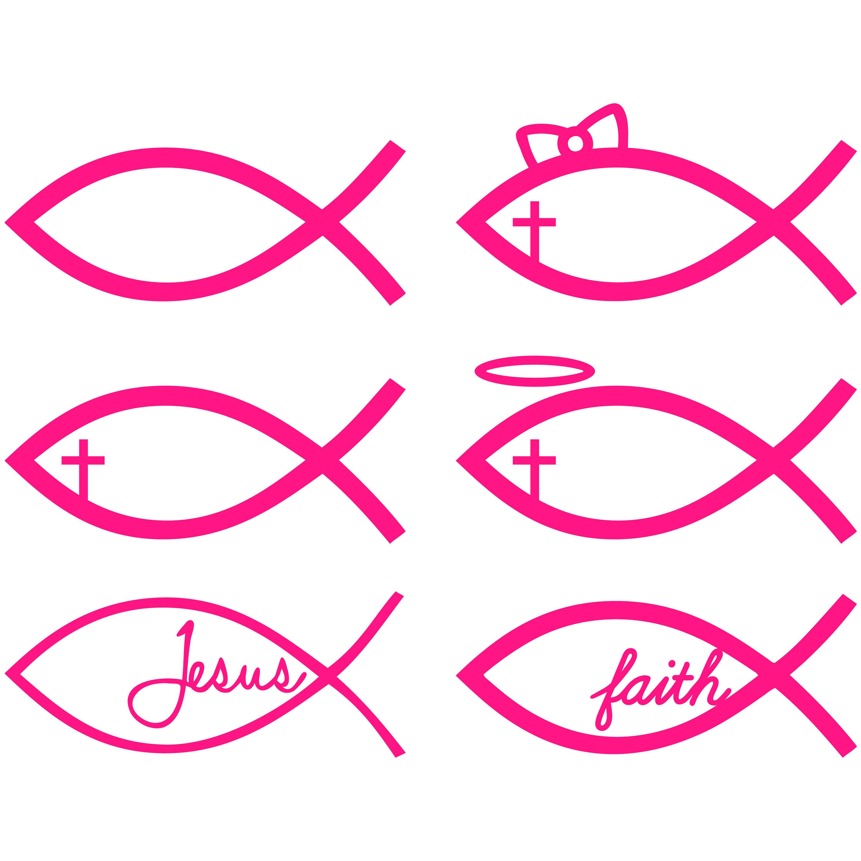 Jesus Fish 6 Pack Vinyl Decal Car Truck Window Bumper Sticker | Etsy