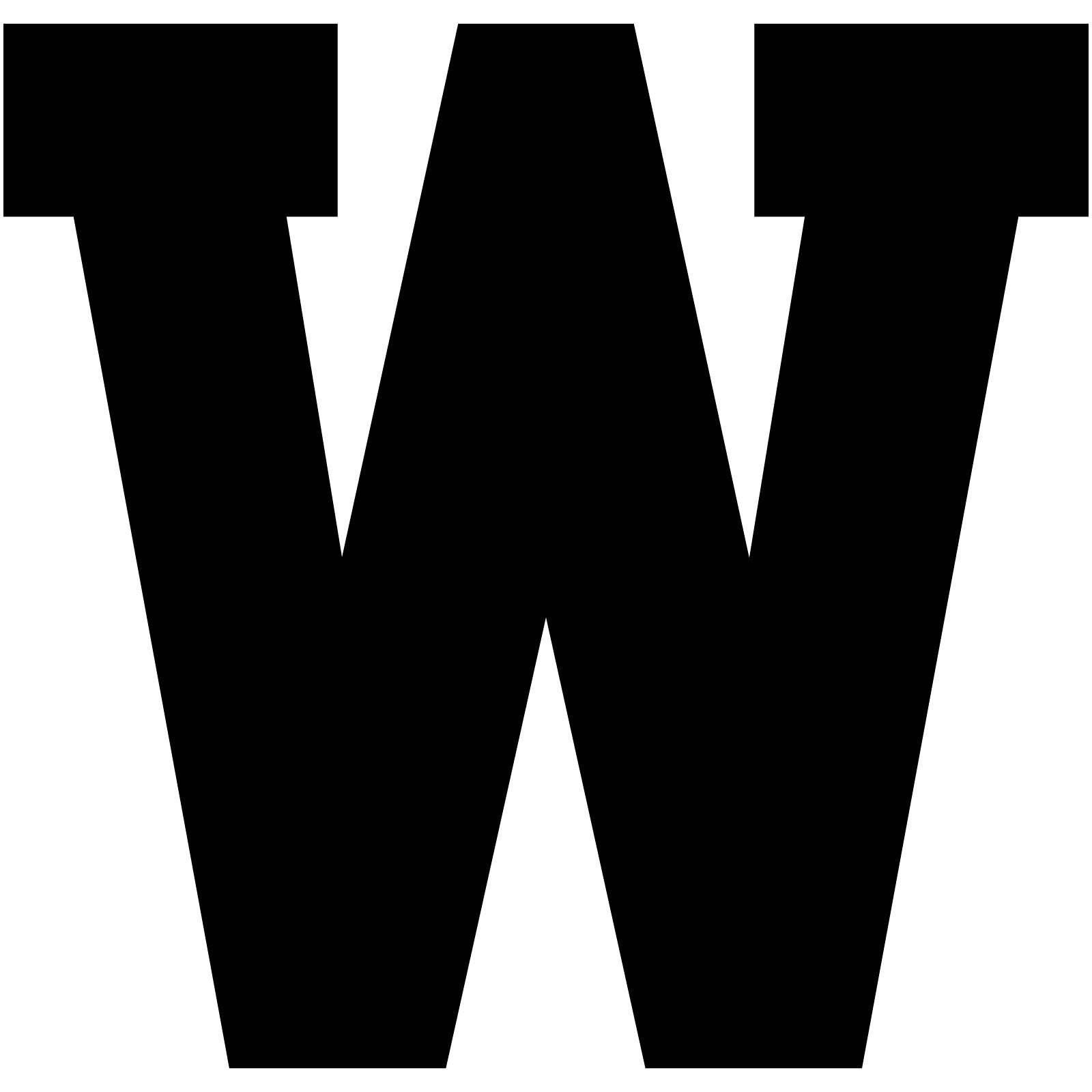 Varsity Letter W Decal Sticker Vinyl Window Laptop College Athletic ...