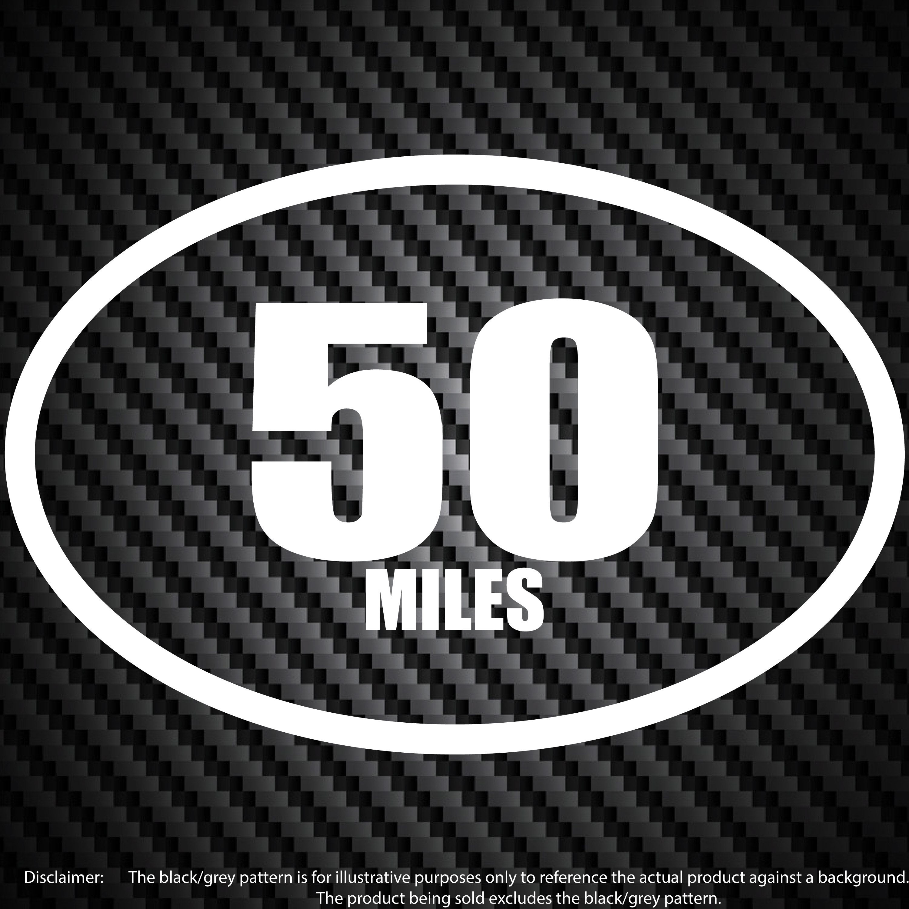 50 Miles Full Marathon Ultramarathon Euro Oval Running Vinyl - Etsy
