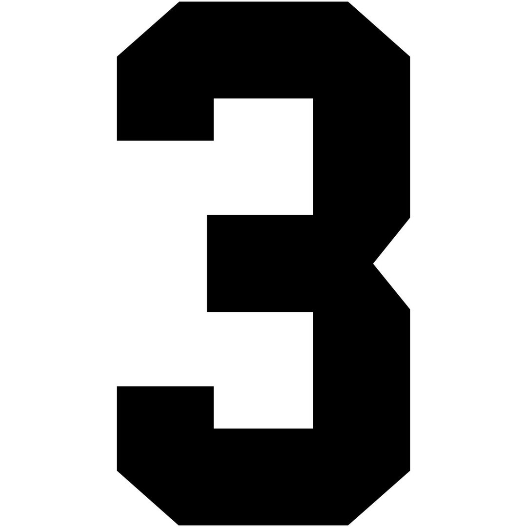 Varsity Number 3 Decal Sticker Vinyl Window Laptop College Athletic ...