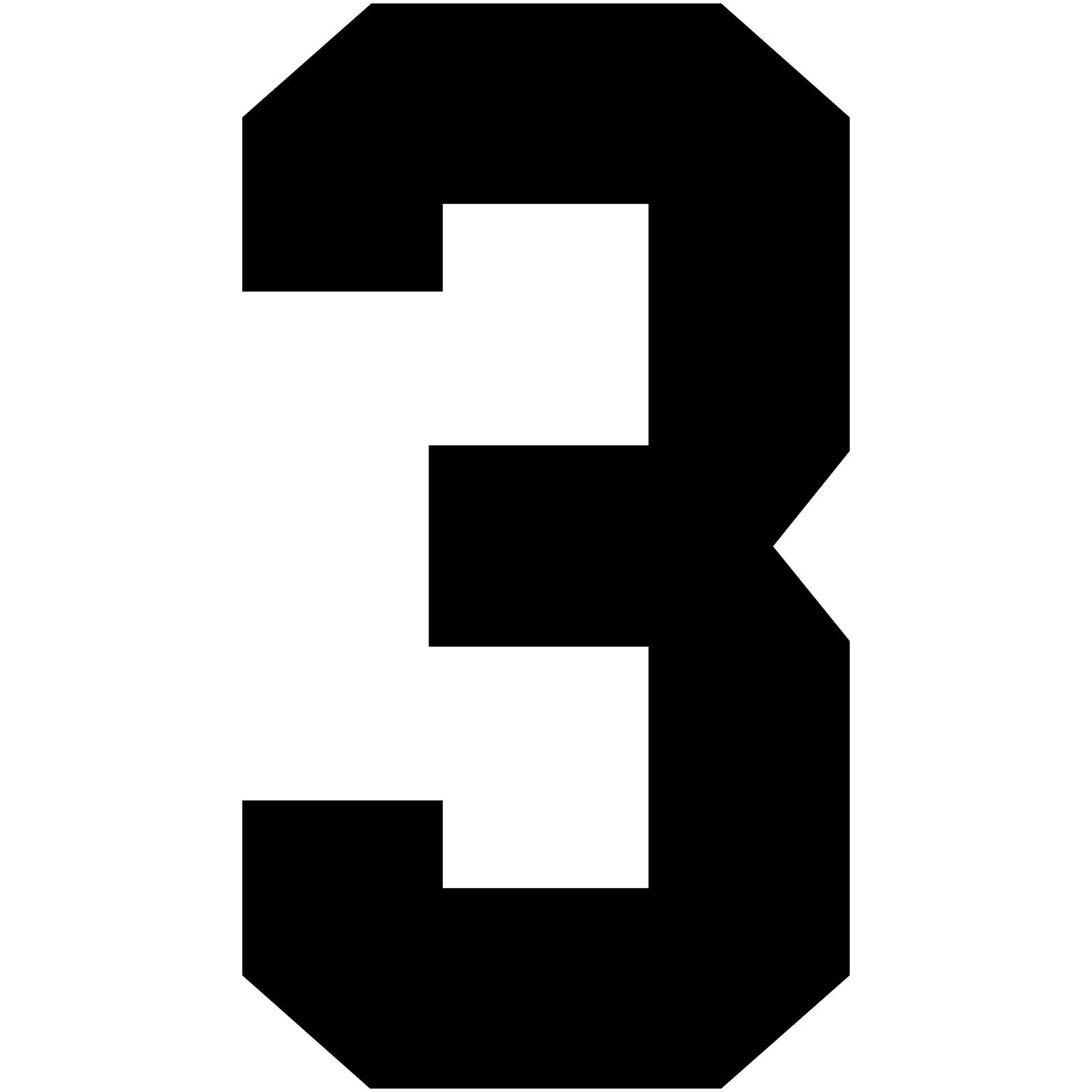 Varsity Number 3 Decal Sticker Vinyl Window Laptop College | Etsy