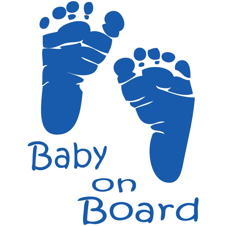 Baby Feet on Board Logo Vinyl Decal Car Window Bumper Sticker - Etsy